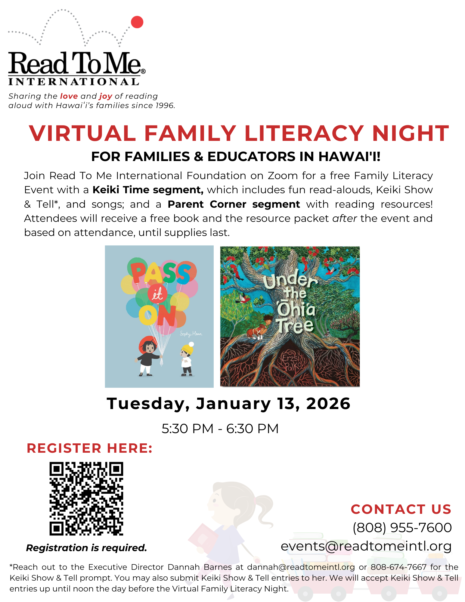 Read To Me International Foundation Virtual Family Literacy Night ...