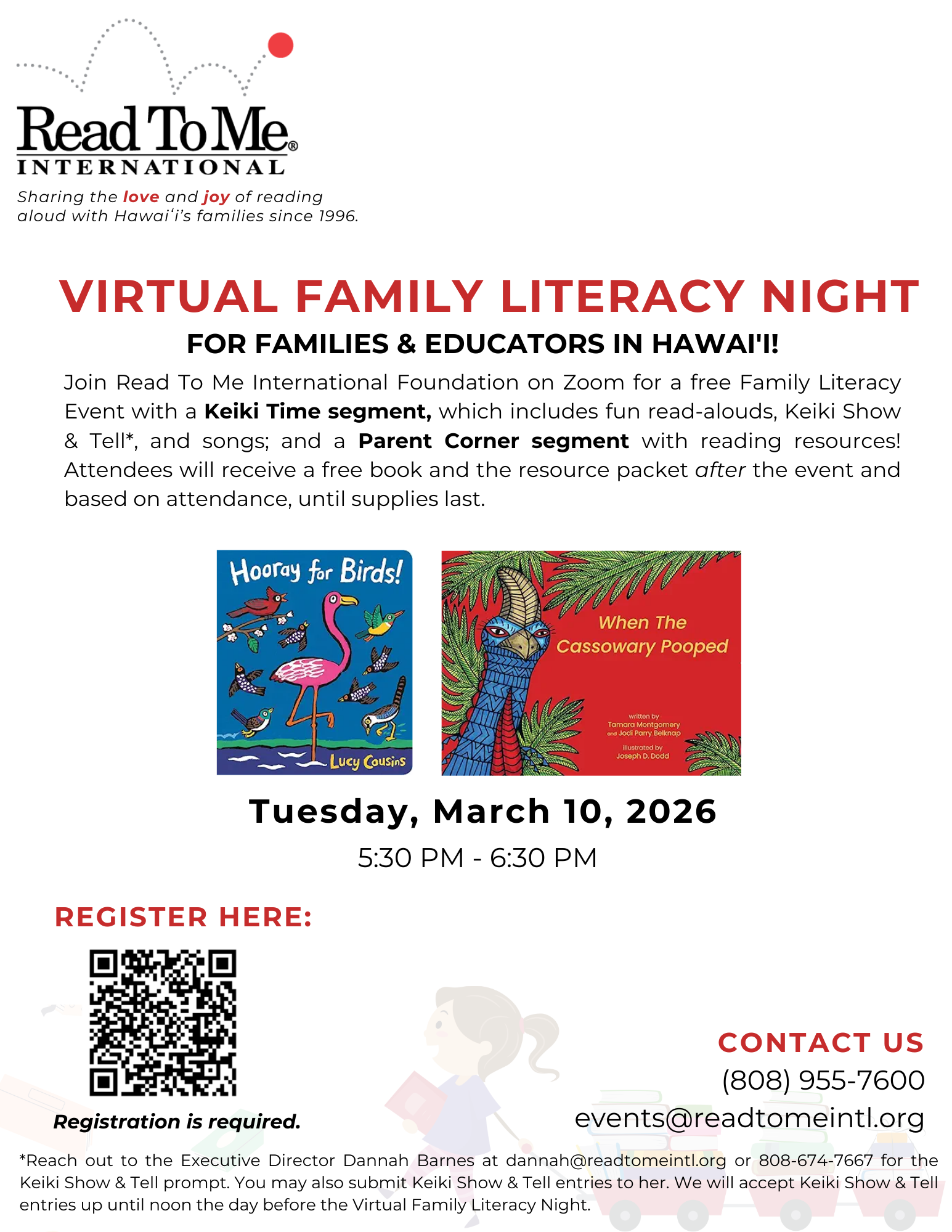 Read To Me International Foundation Virtual Family Literacy Night ...